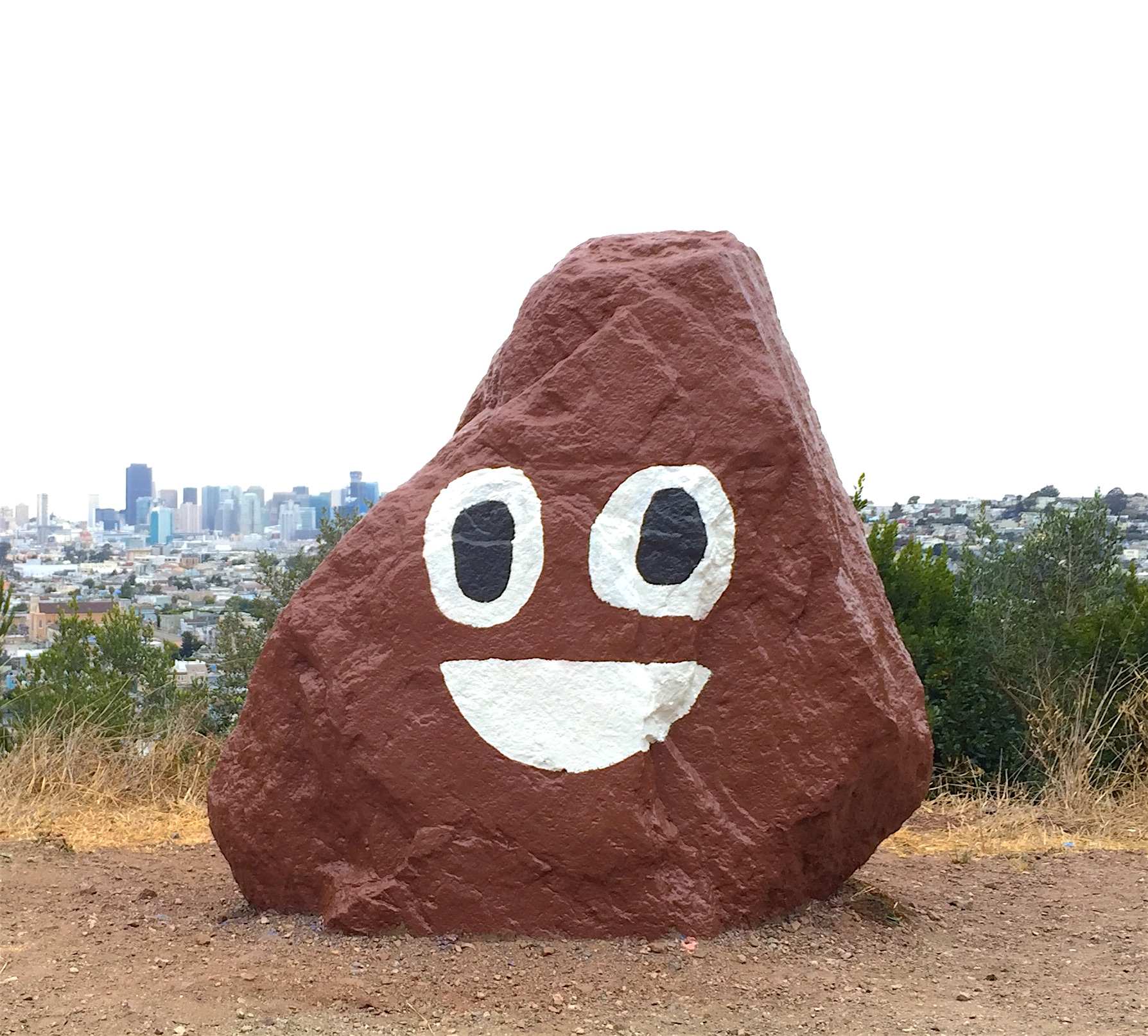 Bernal Rock Transformed Into Beloved Poop Emoji | Bernalwood